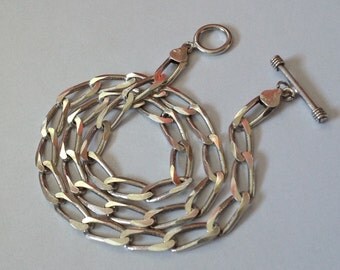 Items similar to Chunky Sterling Silver Chain, Handmade Silver Chain ...
