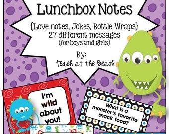 Mad Scientist Lunchbox Notes Jokes and Bottle Wraps
