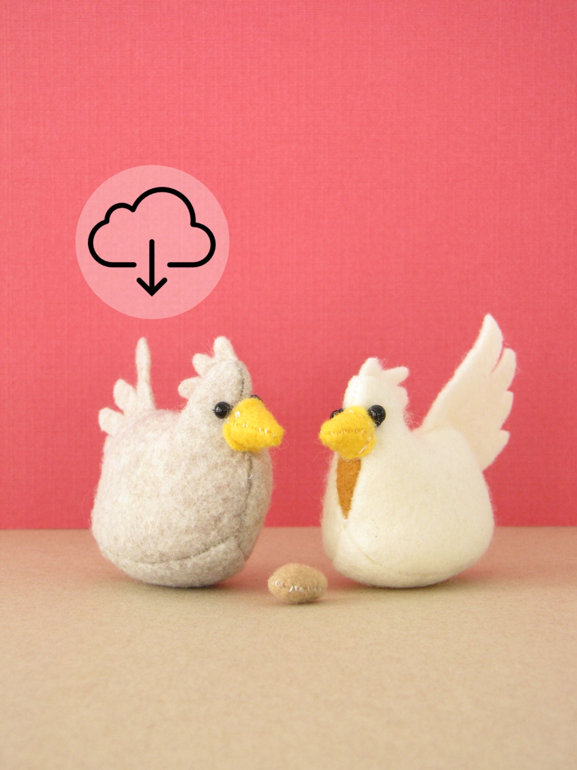 Roosting Hen sewing pattern instant download by MelissaBeePatterns