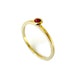 Minimalist Engagement Ring Ruby Gold Ring Dainty Gold Ring