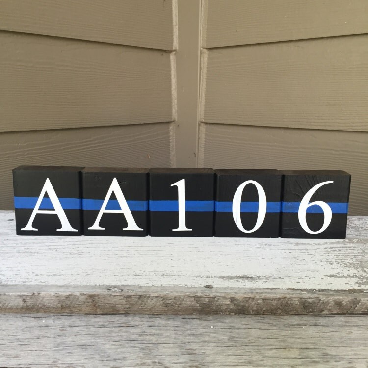 LEO Law Enforcement Badge Numbers Home Decor by 417designsIA