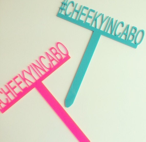 Acrylic Photobooth Props/Wedding / Hashtag by JennandJulesDesigns