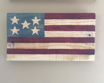 Popular items for reclaimed wood flag on Etsy