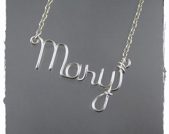 Personalized Gold Wire Name Necklace Handmade Up To 10