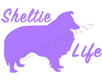Sheltie silhouette | Etsy