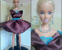 barbie doll clothes, artisanal creations, dress, accessories compatible ...