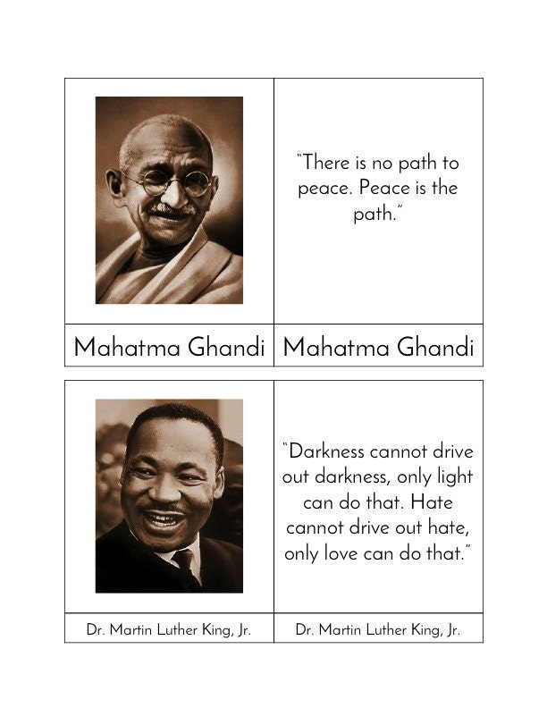 Peacekeepers Montessori Three Part Cards