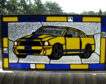 Unique cars stained glass related items | Etsy