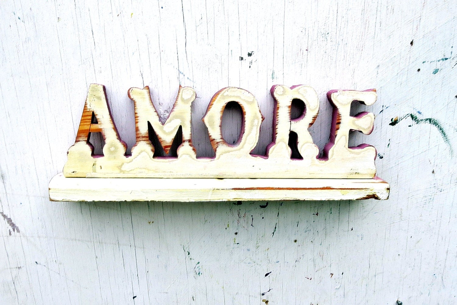 Amore Sign Italian Decor Reclaimed Wood Sign Recycled by woodenaht