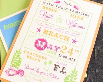 Key West Boarding Pass Wedding Invitation by beyonddesign on Etsy