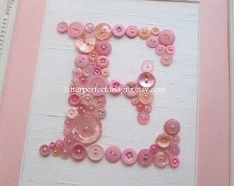 Unique framed button art related items | Etsy