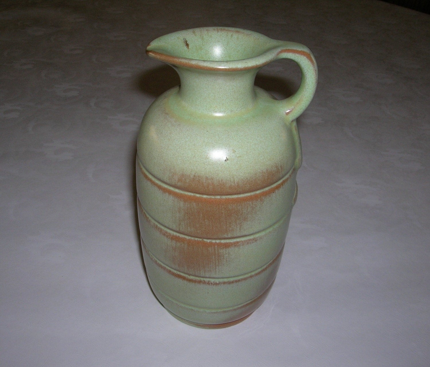Vintage Mid Century Frankoma Pottery Prairie Green 2 Cup Pitcher # 831 ...