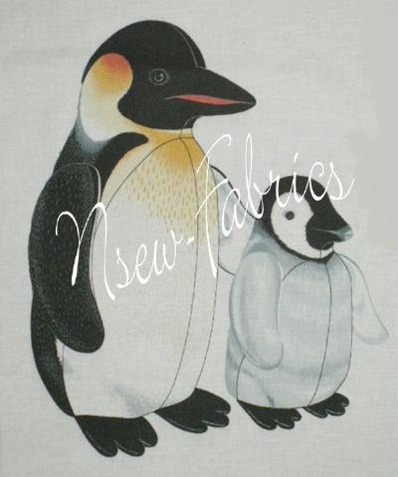 Mama & Baby ARCTIC PENGUIN DOLL Fabric Panel Stuffed Animals
