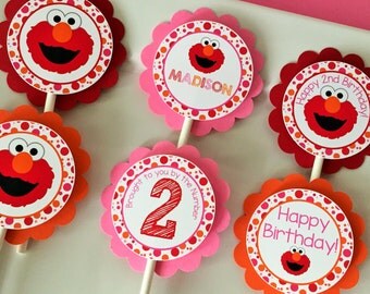 Elmo cupcake toppers | Etsy