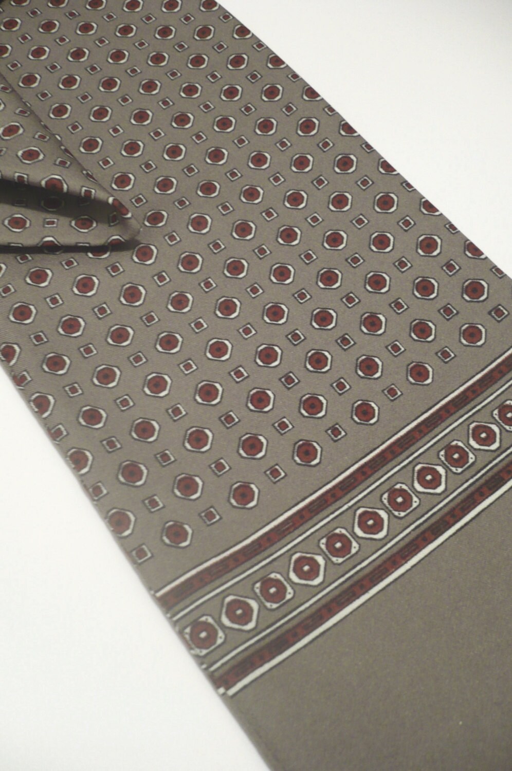 Men SCARF OPeRA LoNG GRAY RED CLASSiC Vintage DOUBLe 1940 1950 1960 ...