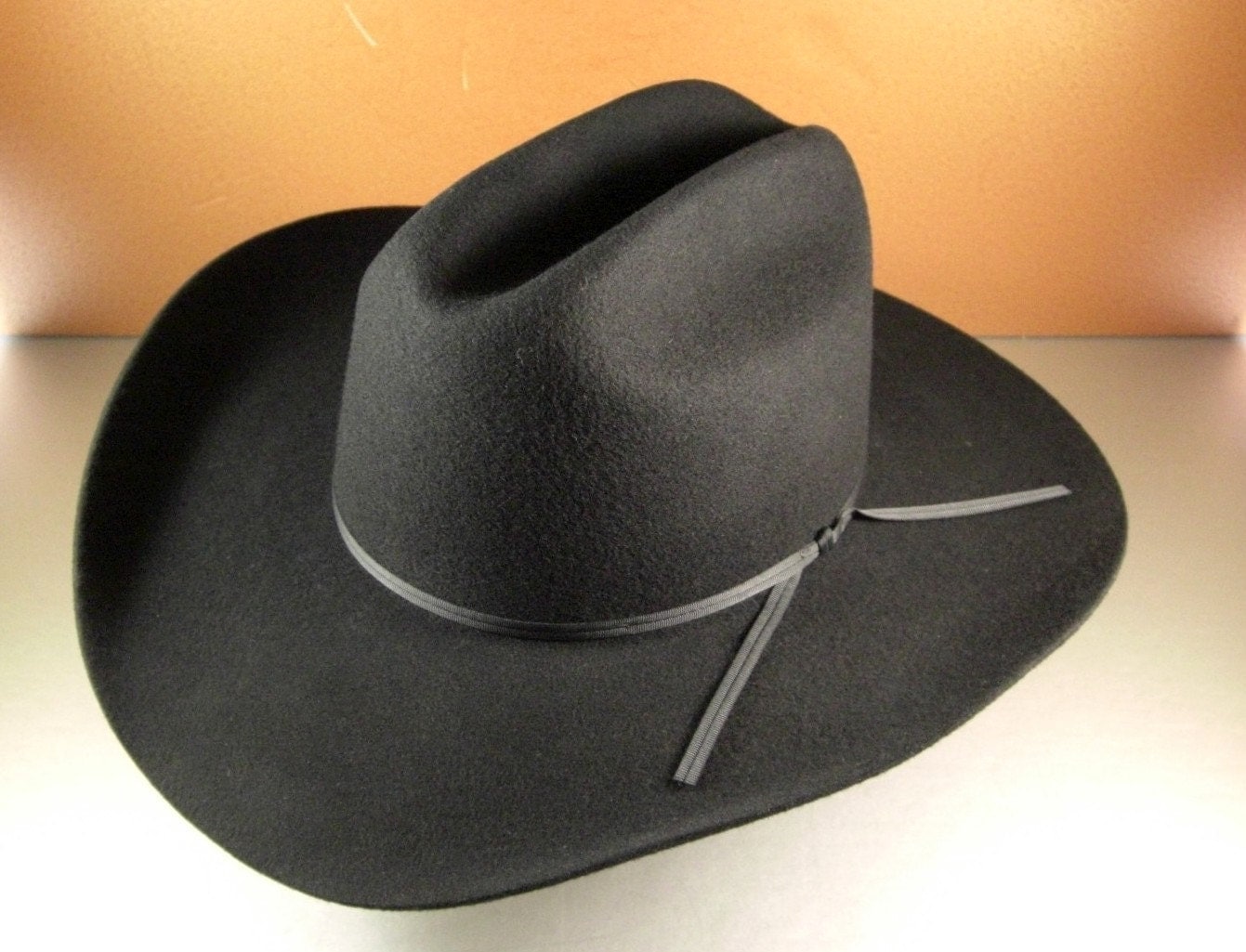 Mens Black Felt Western Cowboy Hat // Resistol Size 7 3/8
