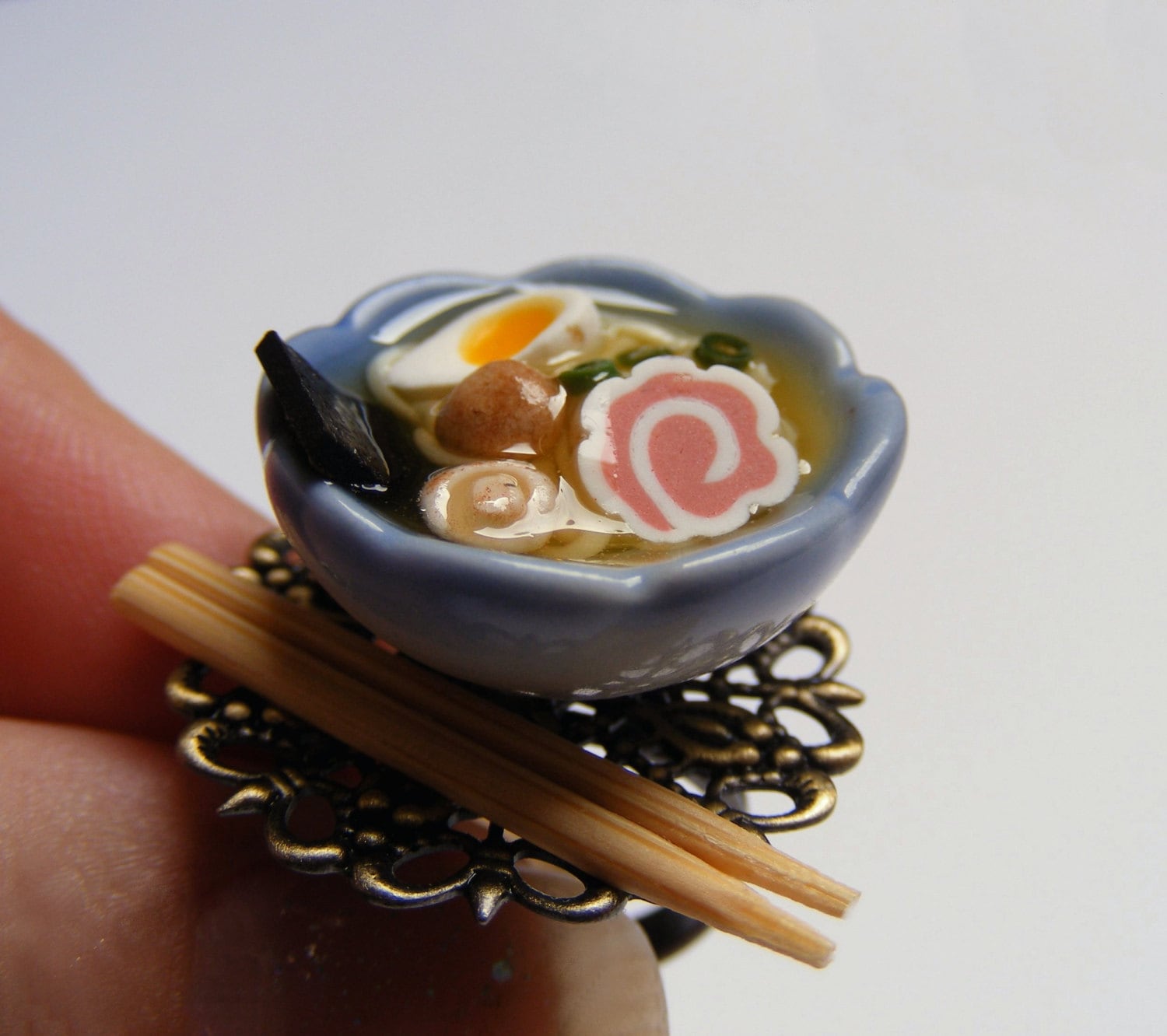 Food Jewelry Ramen Ring Ramen Soup Ring Noodle Soup Chinese