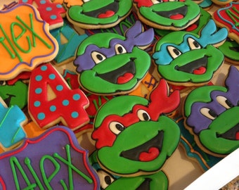 Ninja turtle cookies | Etsy