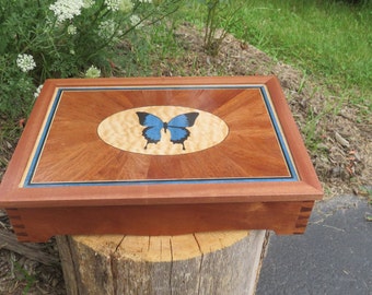 Flower Marquetry Box by WearyWoodshop on Etsy