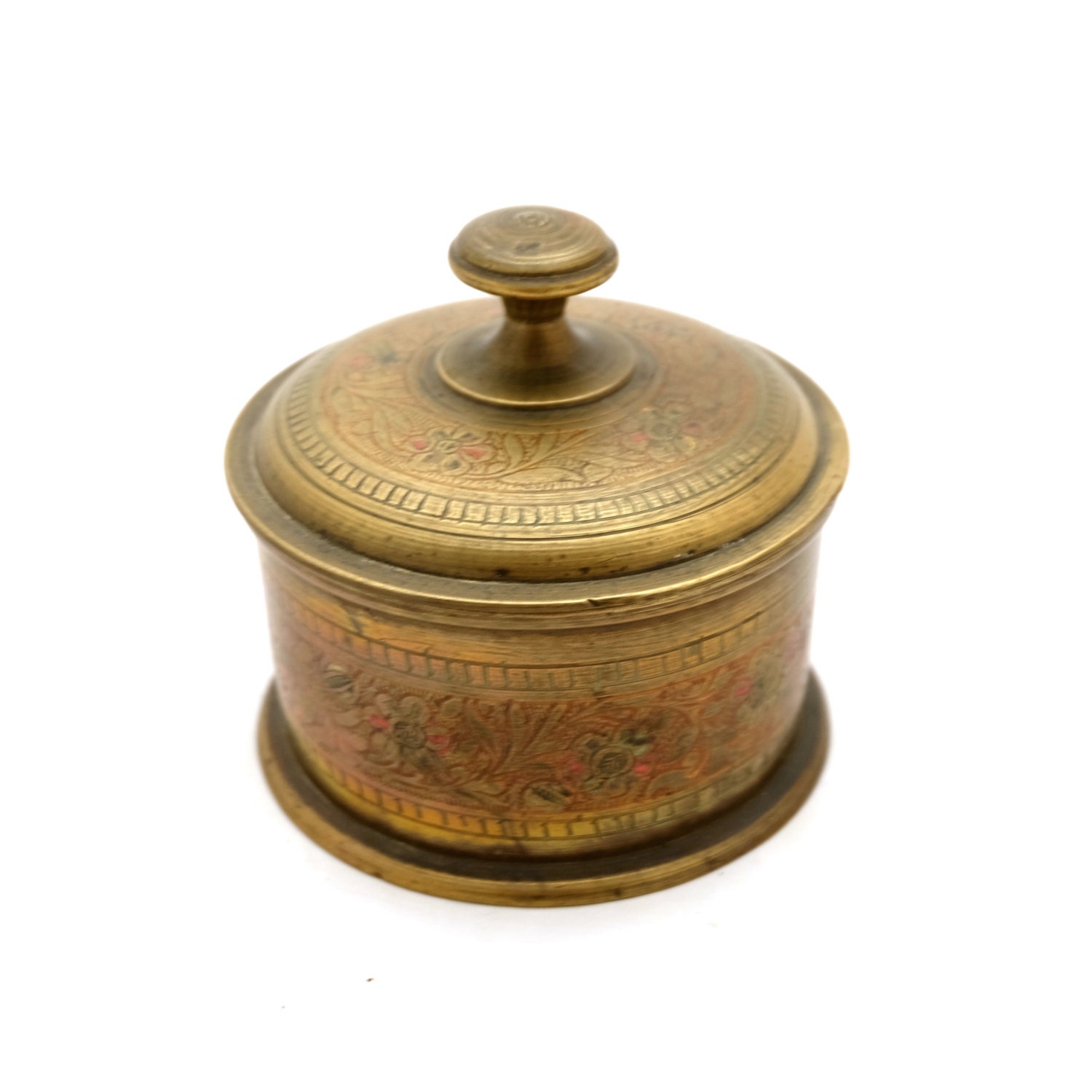 Indian Brass Box, Decorative Brass Jewellery Box With Lid, Solid Brass ...