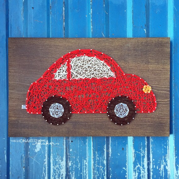 Items similar to MADE TO ORDER String Art Car Sign on Etsy