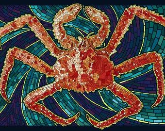 Crab mosaic | Etsy