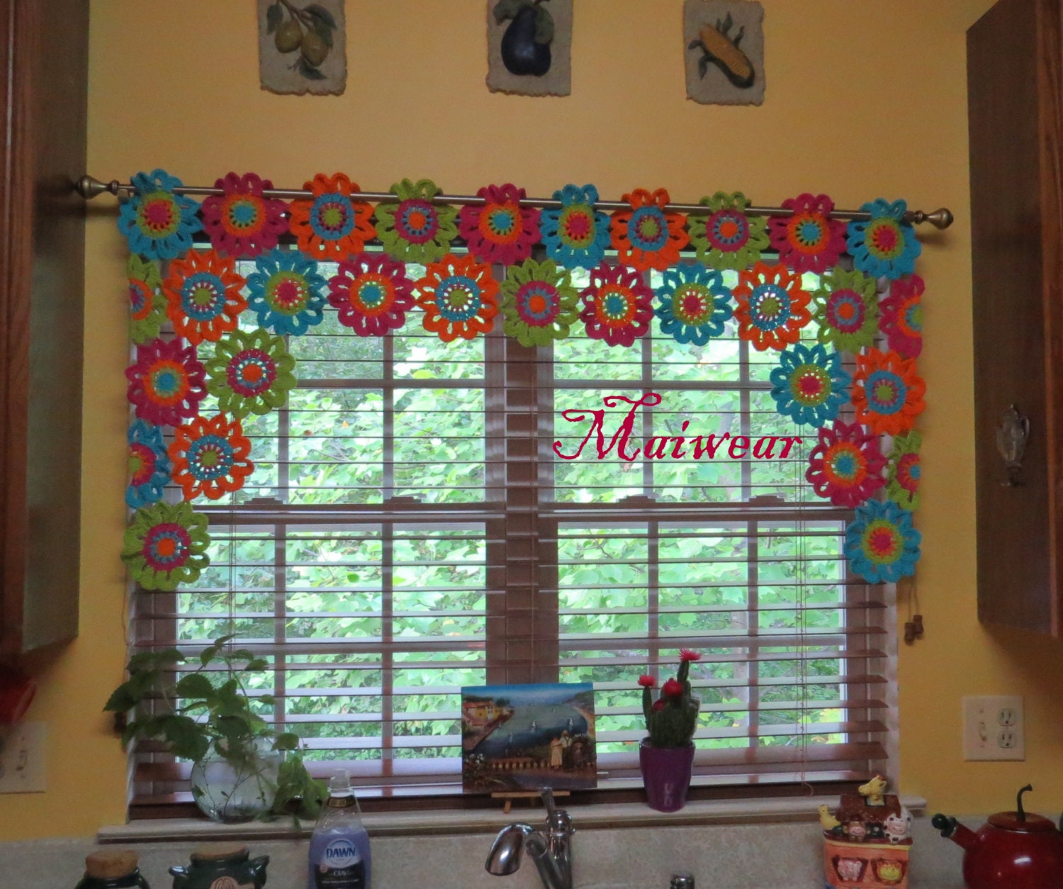 Crochet Curtain Window Valance