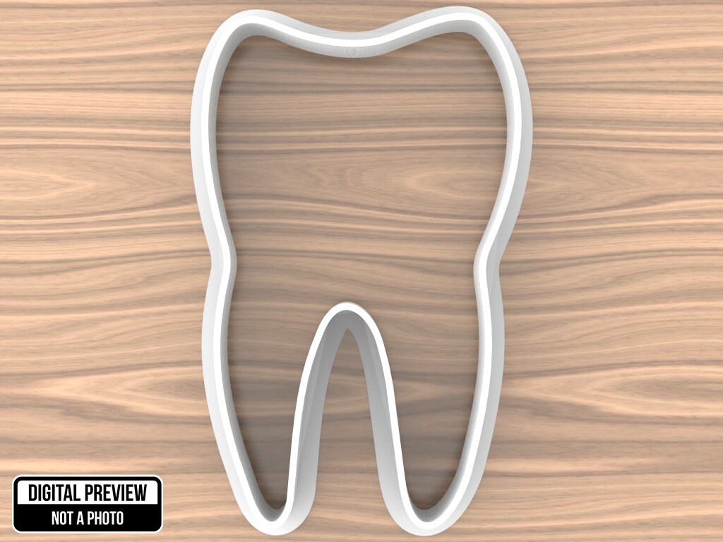 Tooth Cookie Cutter Selectable sizes by Vectorpattern on Etsy