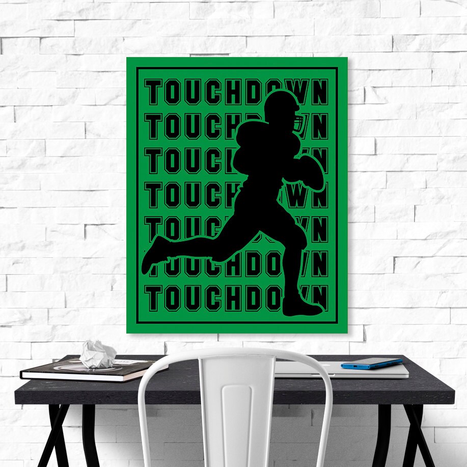 Football Touchdown printable. PDF JPG print. Instant download.