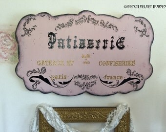 FRENCH CHATEAU WOOD Sign Chateau Francais by FrenchVelvetHorses