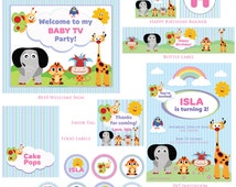 Unique baby tv party related items | Etsy