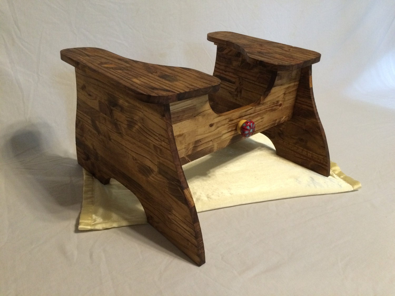 High Poop Stoop Spliced-Board Toilet Squat Stool by PoopStoops