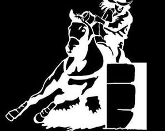 Barrel racer decal | Etsy