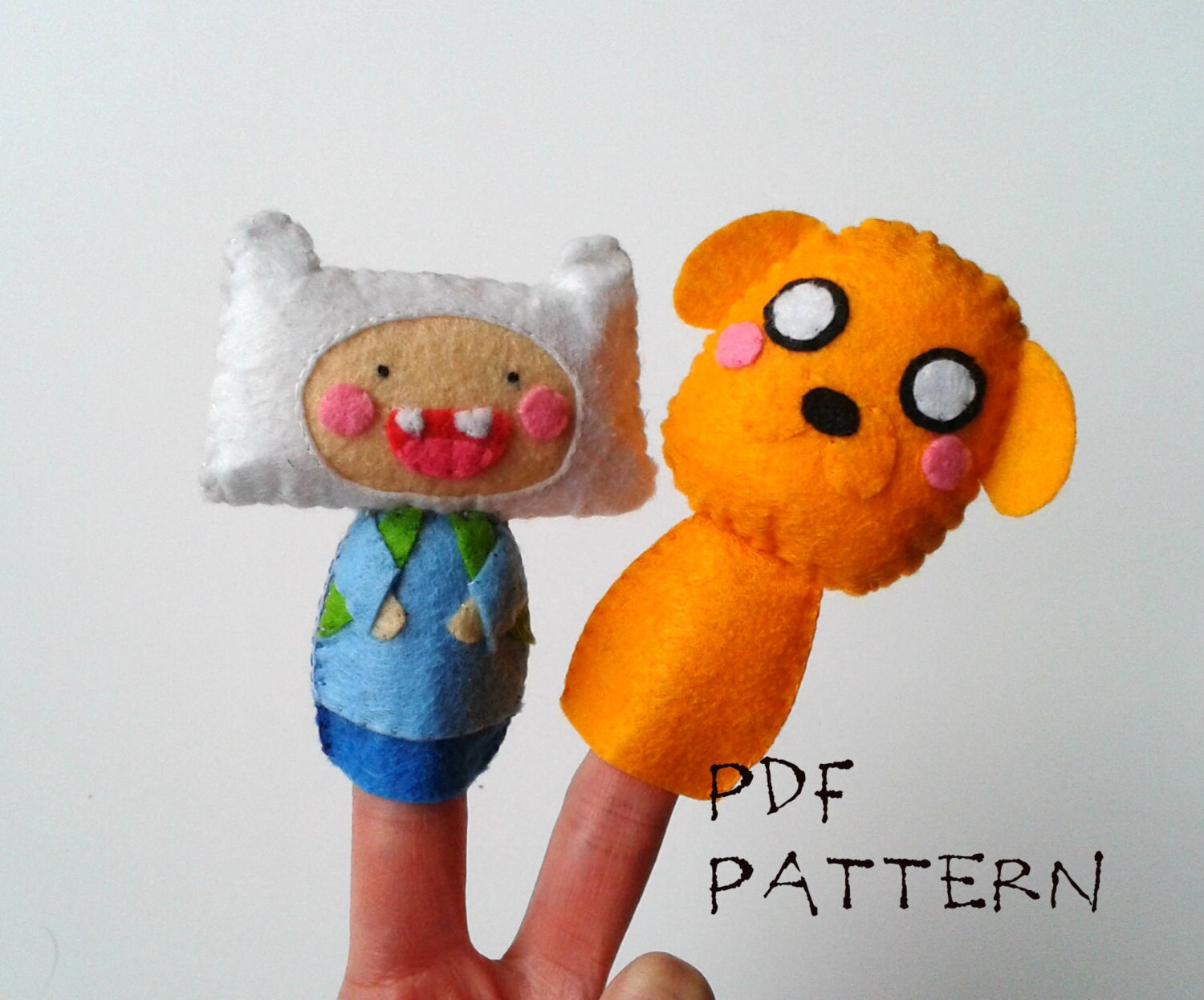 Adventure Time Finger Puppet Pattern Finn The Human and Jack