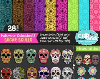 Unique sugar skull clipart related items | Etsy
