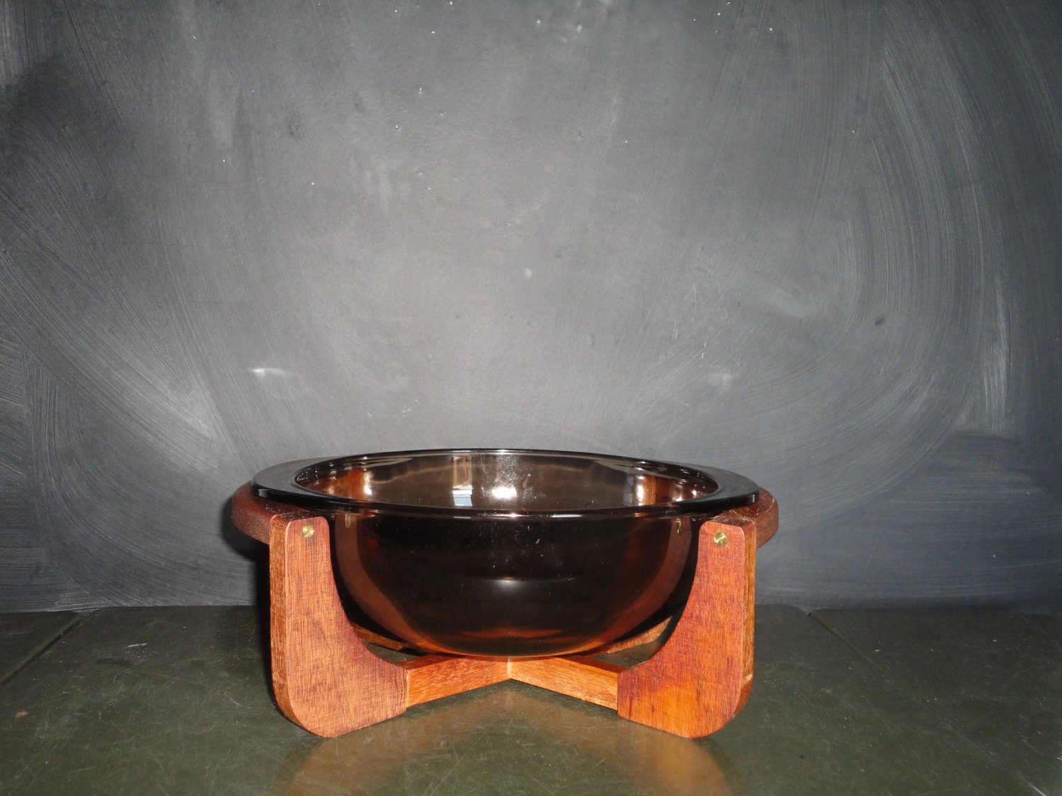 Vintage Pyrex Fireside Casserole Dish 2 QT-024-with Wood Wooden ...