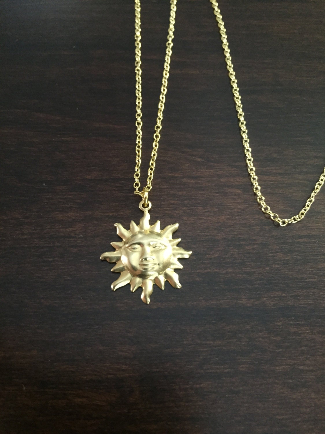 Sun Necklace Sun Gold Sun Necklace Sun Jewelry Sun