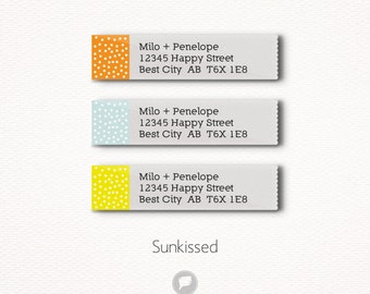 Polka dot labels | Etsy