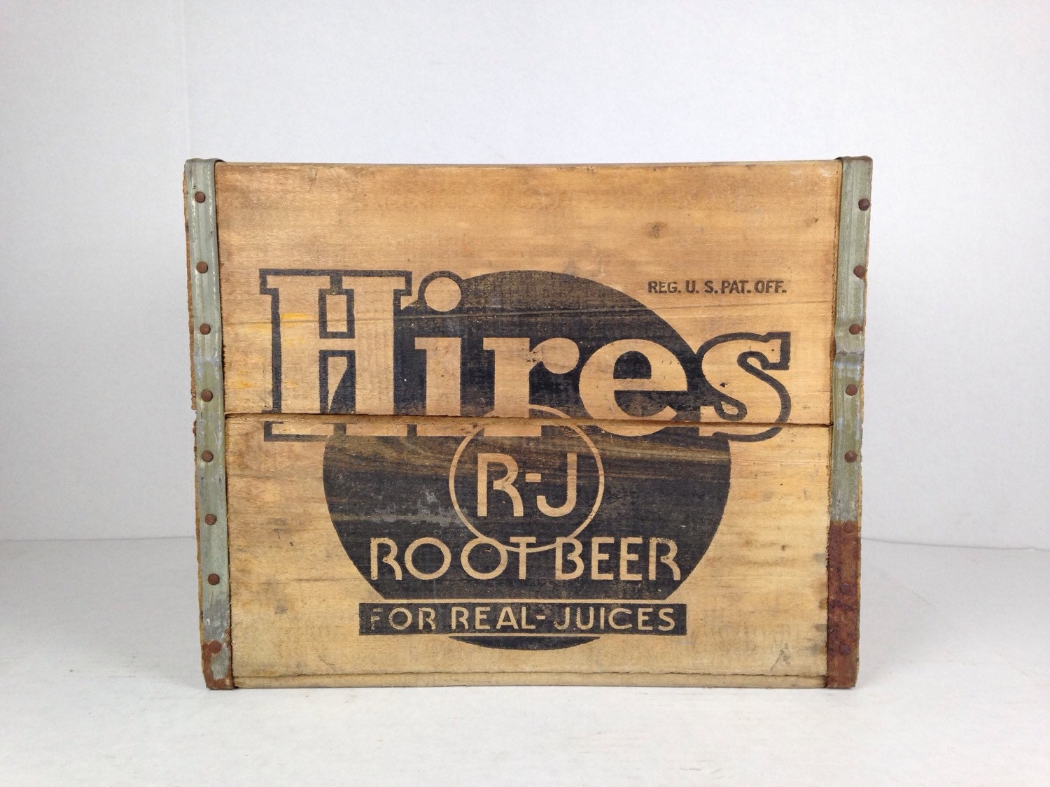 Vintage Wood Crate Vintage 1950s Hires Root Beer Wood Crate Saginaw ...
