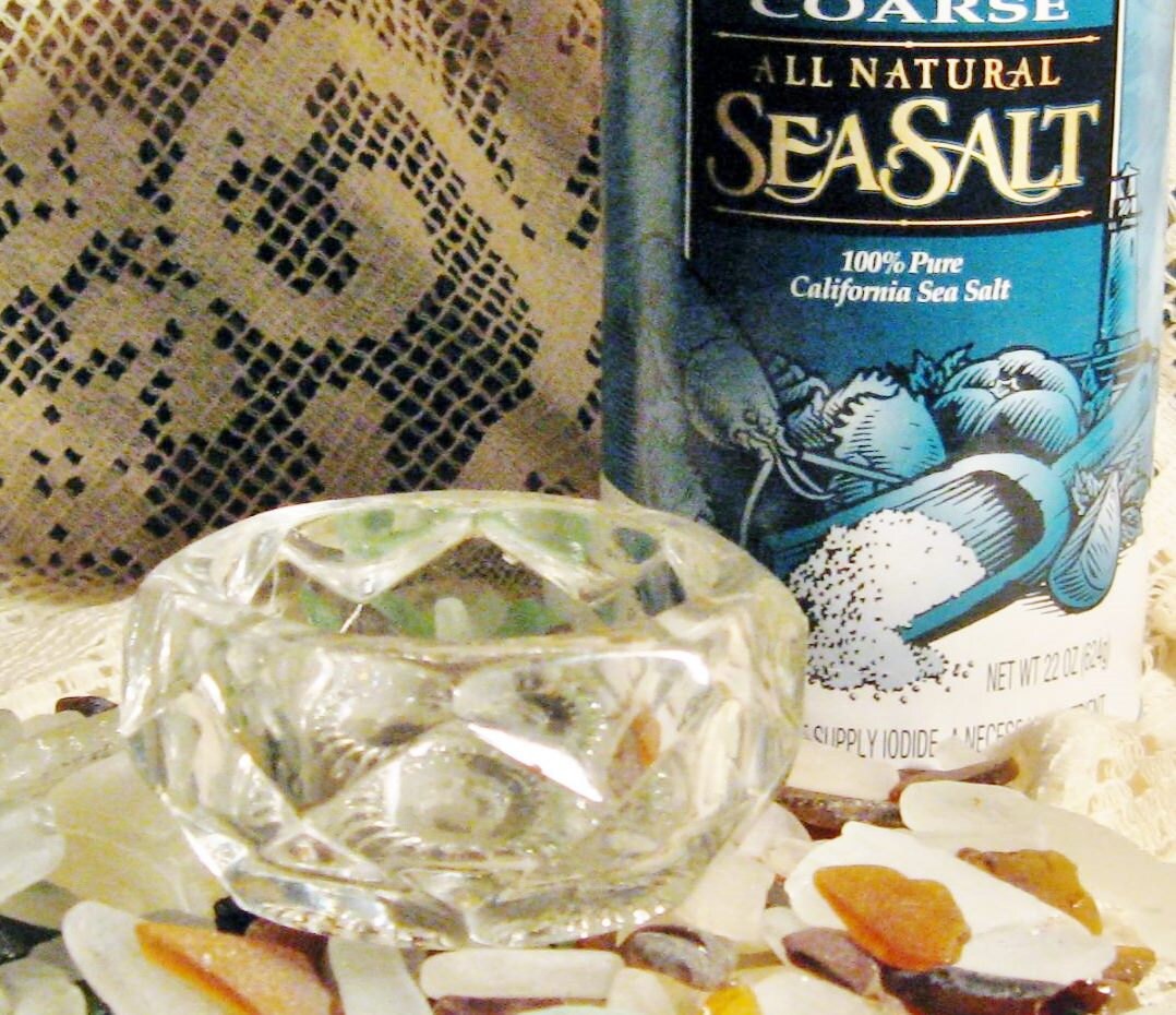 Antique Glass Salt Cellar, Diamond Cut Salt Cellar, Diamond Pattern ...