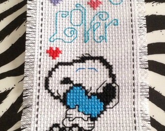 Snoopy cross stitch | Etsy