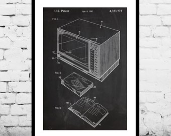 Microwave blueprint | Etsy