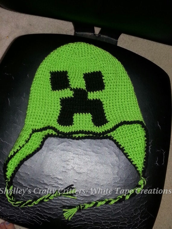 Minecraft Creeper Hat by ShellsCraftyCritters on Etsy