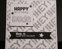 Popular items for happy birthday dude on Etsy