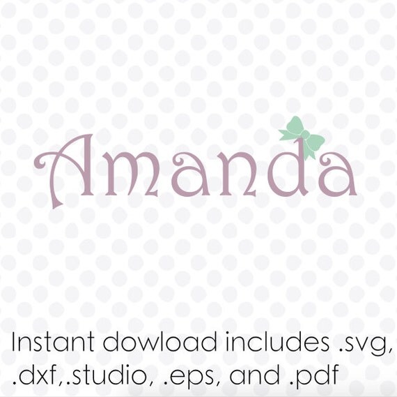 Items similar to Amanda font svg file alphabet instant download ...