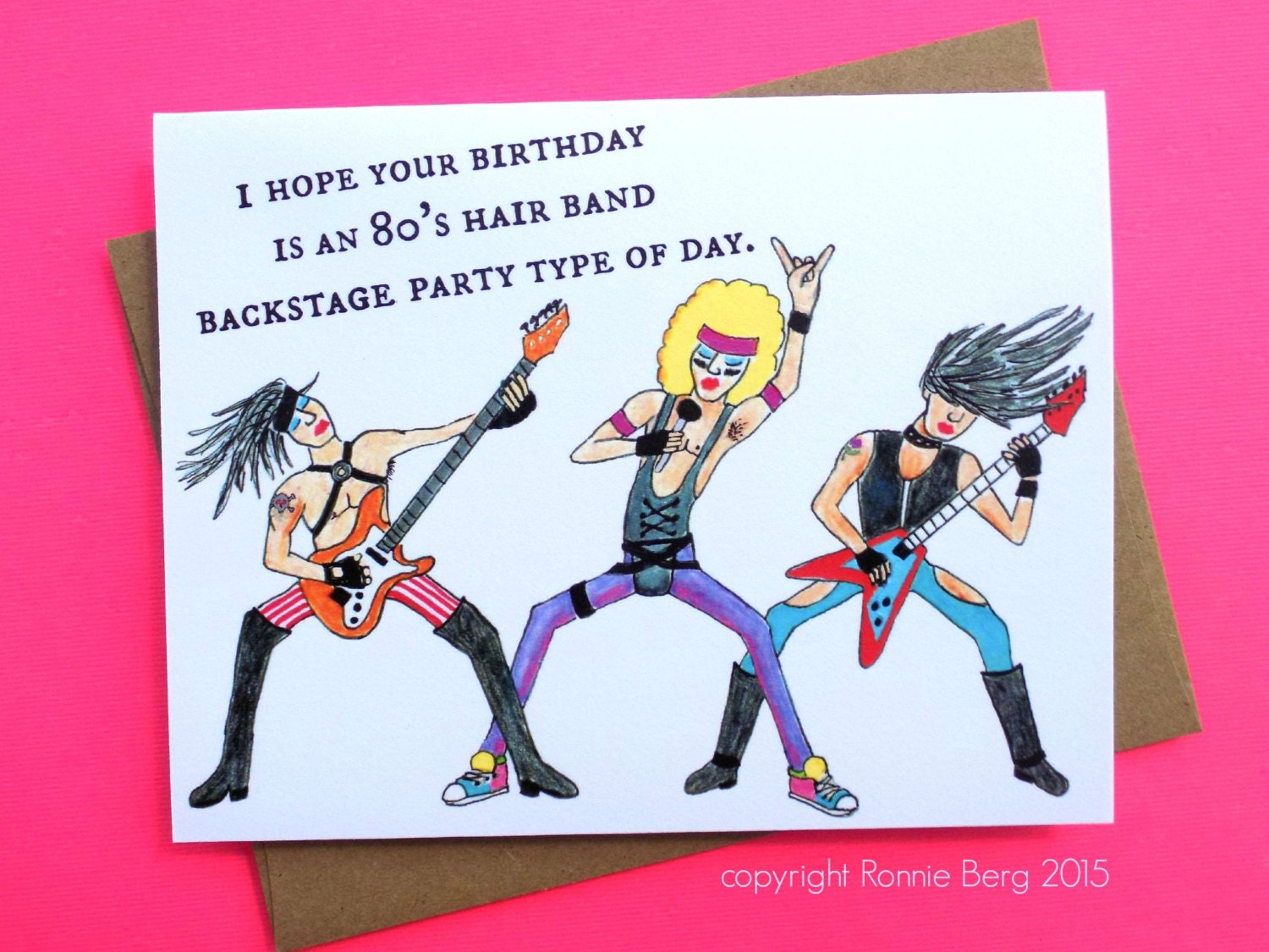 Funny Birthday Card 80s Birthday Card Funny by BangsAndTeeth
