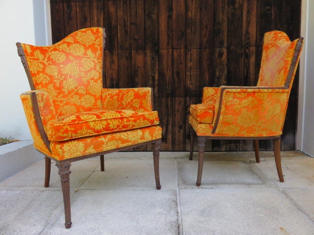 Pair Of Vintage, Mid-Century Modern Asymmetrical Arm Chairs. “All ...