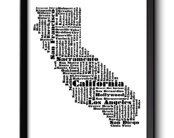 California map | Etsy