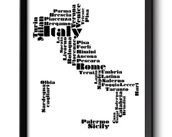 Italian word art | Etsy
