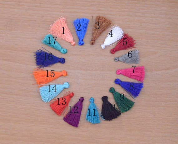 50pcs Mini Tassels finding1 inch small Tiny Short Tasselsmix